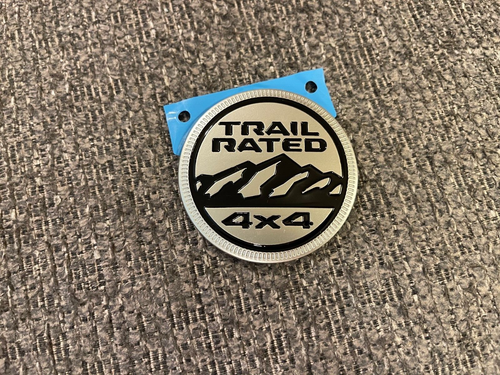 Jeep Trail Rated 4X4 Silver/Black Wrangler Gladiator Emblem Badge OEM ...