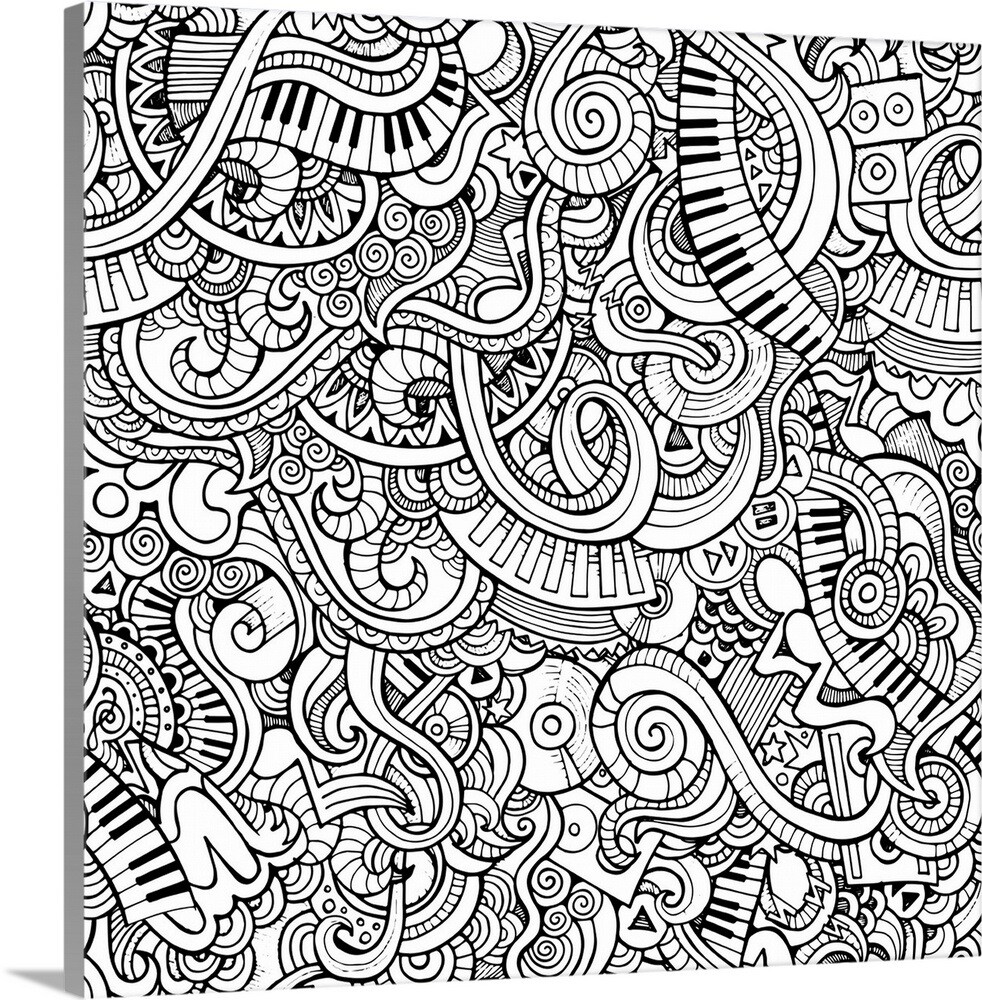Scribble Art Coloring Pages