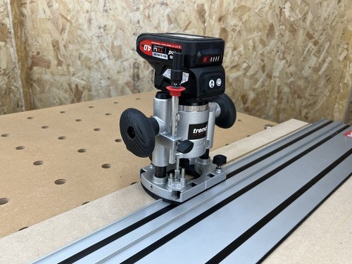 Trend T18S R14K1 18v Plunge Router Guide Rail Adaptor to Parkside ...
