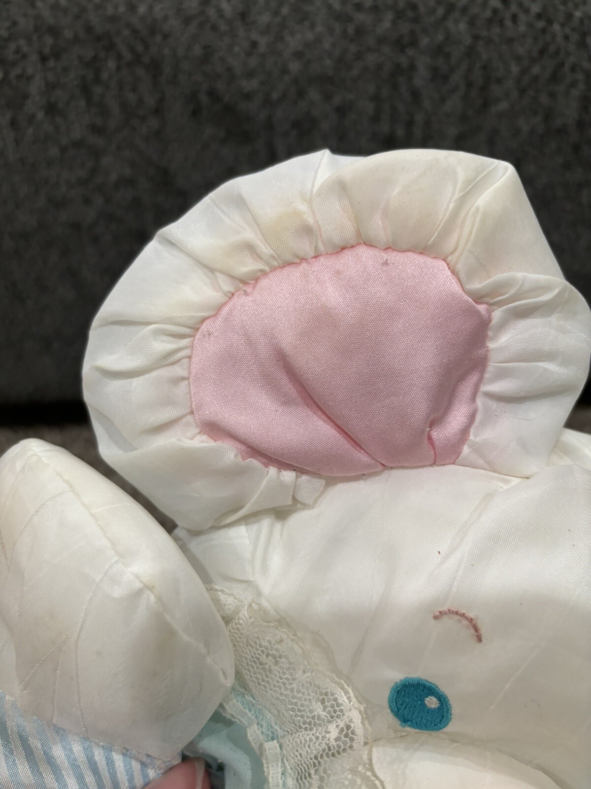 Fisher Price Baby Puffalumps Rattle Mouse Plush 1989 Blue Vintage ...