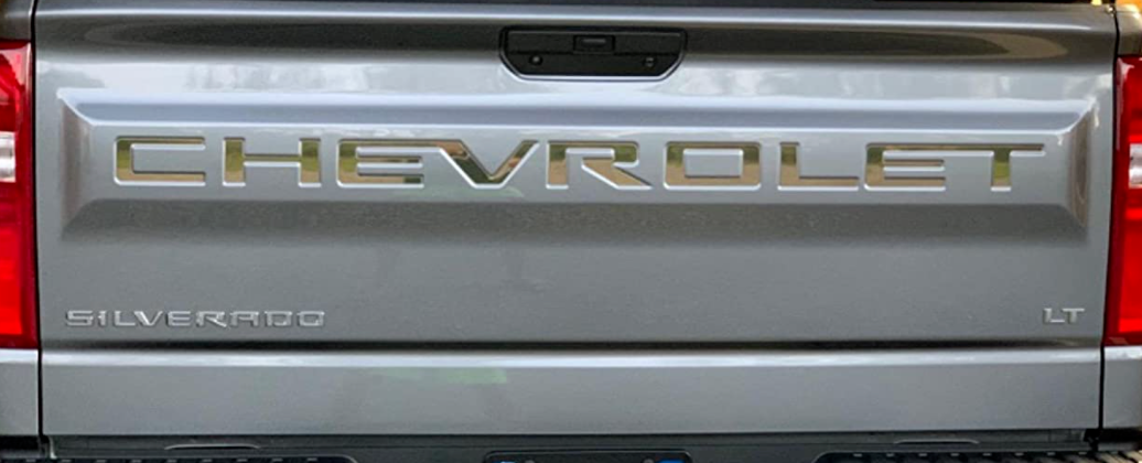 Gold Raised Tailgate letters Chevrolet Silverado 2019-2024 Inserts | eBay