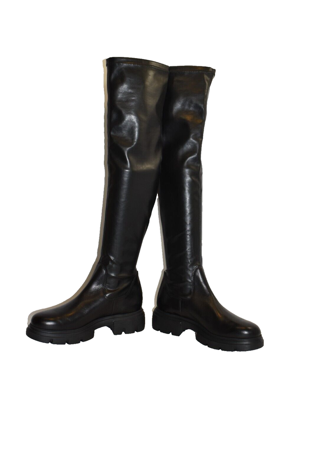 $550 PAUL GREEN Osborne Over the Knee Boot LEATHER CHUNKY 8 AU 10.5 US ...