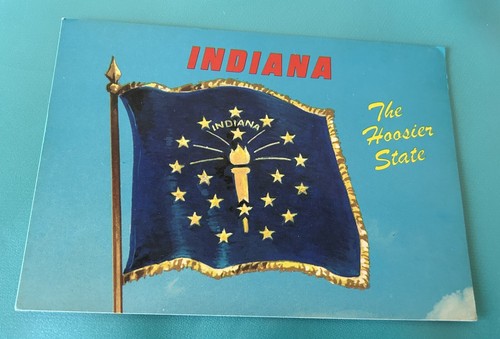Indiana The Hoosier State Flag Post Card | eBay