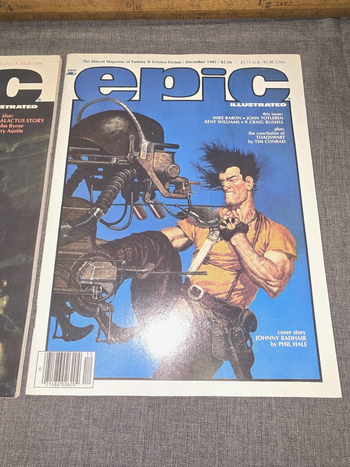 Vintage Epic Illustrated Magazine Lot Of 2 Marvel Fantasy 1985 December ...