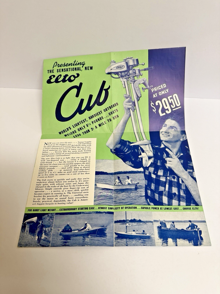 1939 ELTO Outboard Motors Catalog / Brochure Poster | eBay