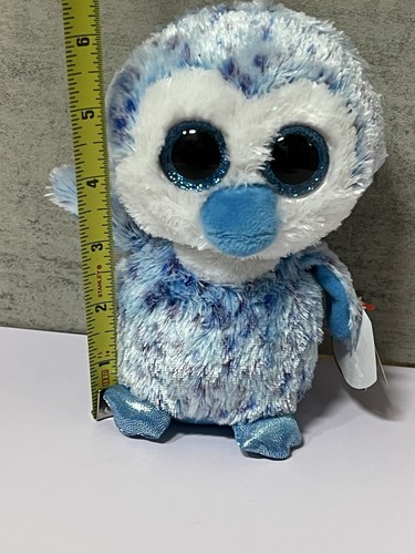 TY Beanie Boos 6” TONY the Blue Penguin Glitter Eyes Stuffed Animal ...