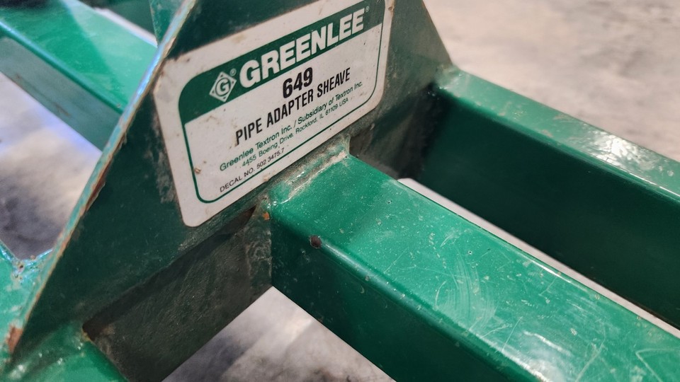 Greenlee 649 Cable Puller Tugger Pipe Adapter Sheave FRAME ONLY. NO ...