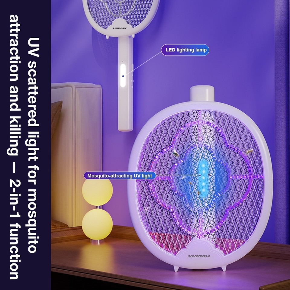 USB Rechargeable Fly Swatter Racket Instant Mosquito Insect Killer ...