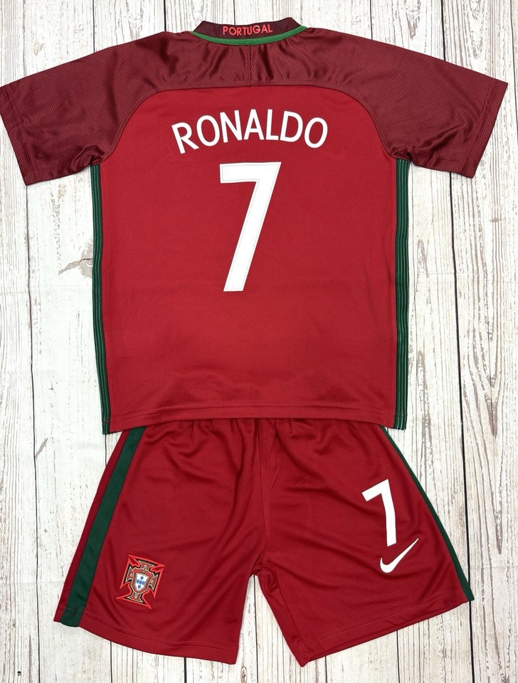 Portugal Ronaldo #7 Youth Kids MEDIUM Jersey And Short Set - Soccer ...