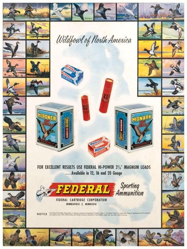 Federal Ammunition - Game Fowl of N. America New Sign: 24x30" USA STEEL ...