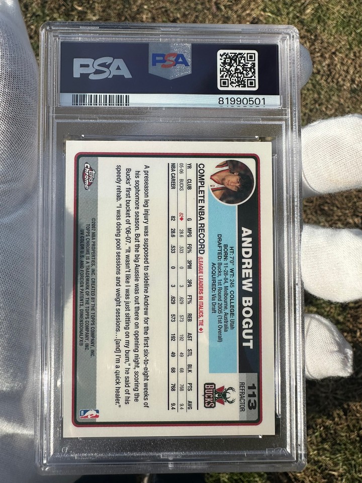 2006 Topps Basketball Andrew Bogut Refractor Mint PSA 9 | eBay