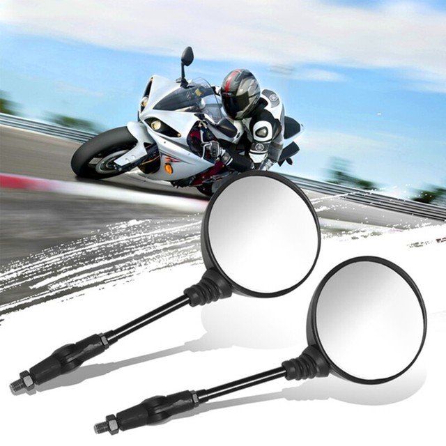 1pair Universal Folding Motorcycle Siderearview Mirror 10mm For