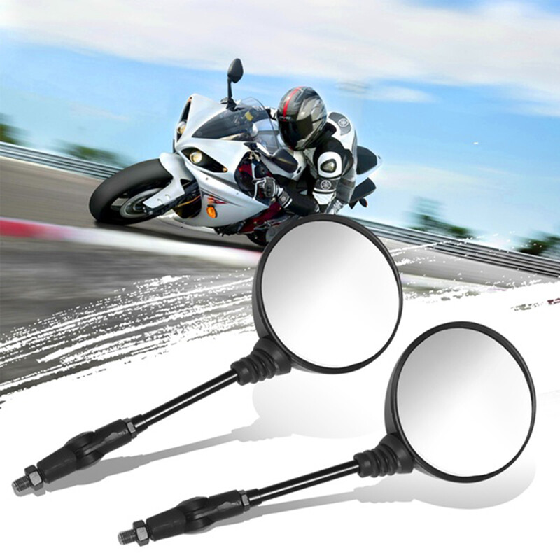 1pair 10mm Universal Folding Motorcycle Side Rearview Mirror For
