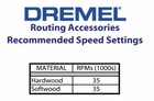 DREMEL ROUTER BIT 4 PIECE SET FOR ALL ROTARY TOOLS 612, 615, 650, 654 1 ...