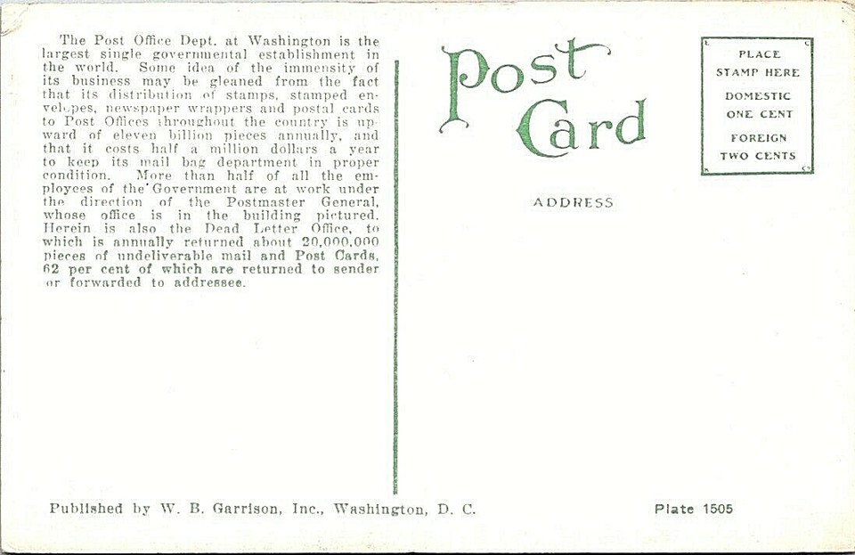 Postcard Washington DC Post Office Department Building American Flag EBay postcard-washington-dc-post-office-department-building-american-flag-ebay