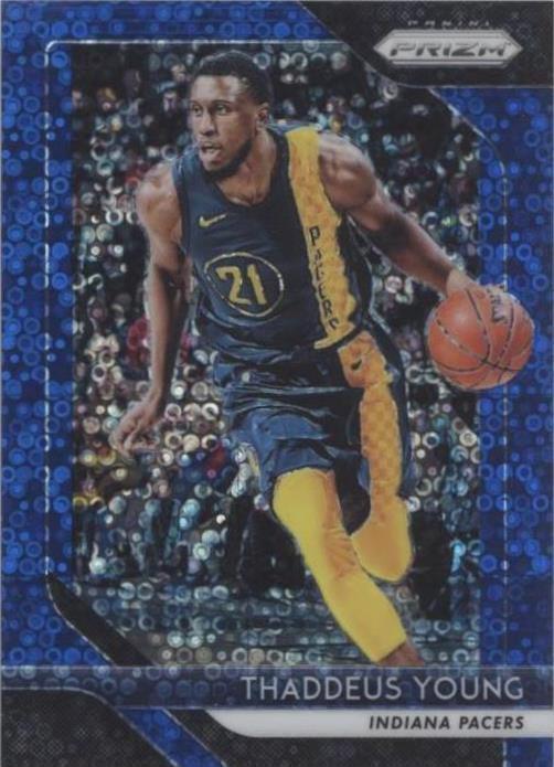 2018-19 Panini Prizm - Thaddeus Young #154 Blue Fast Break Prizm /175 ...