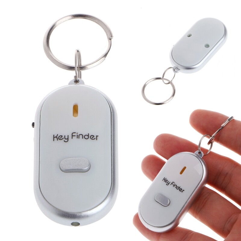 LED Key Finder Locator Find Lost Key Chain Keychain Whistle Sound ...