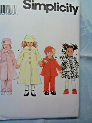 Simplicity Uncut Pattern #8352, Coat, Jackets, Pants and Hat for Young ...