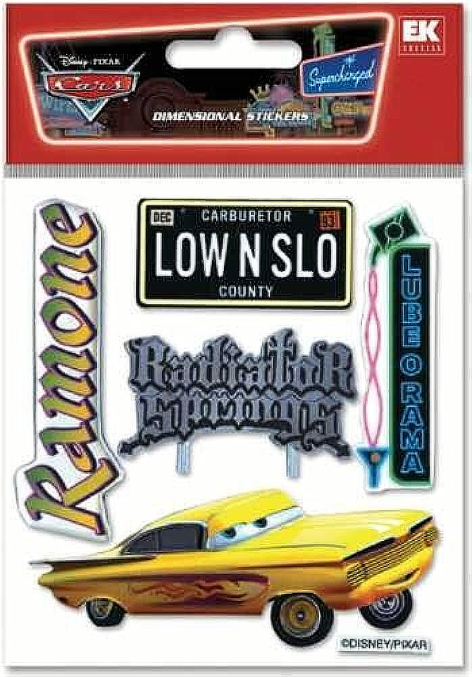 EK Success Disney/PIXAR Cars RAMONE SuperCharged Dimensional Stickers ...