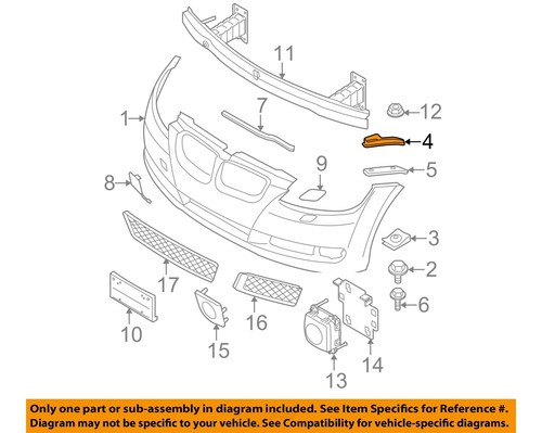 BMW OEM 07-13 328i Front Bumper Grille Grill-Guide Left 51117156555 | eBay