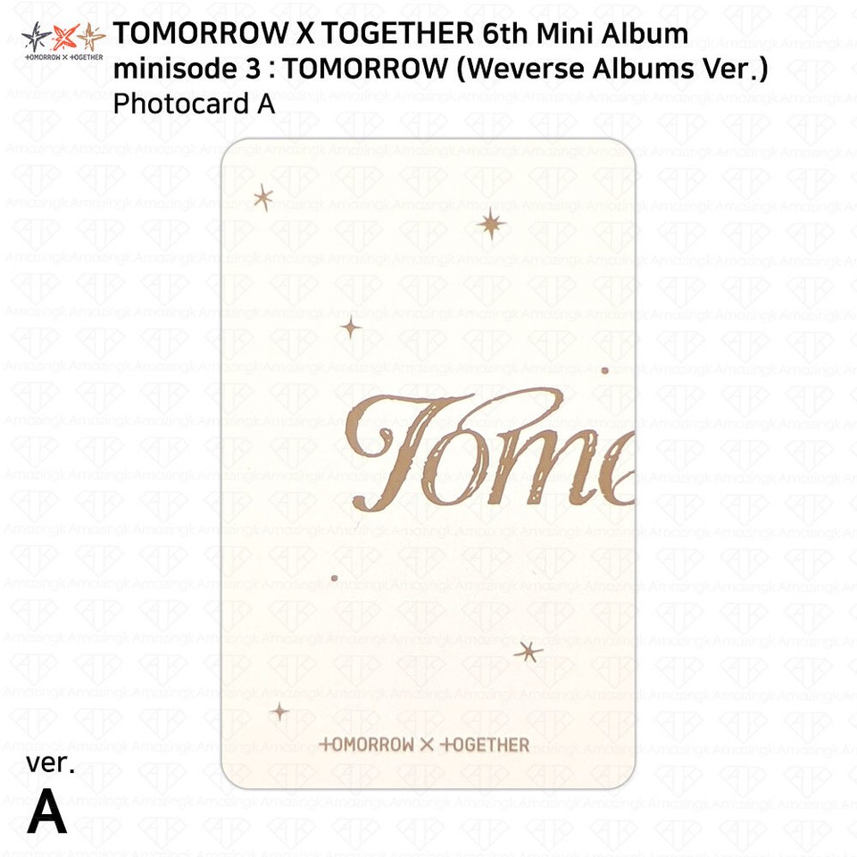 TXT Tomorrow X Together minisode 3: TOMORROW Photocard Postcard Poster ...