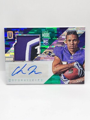 2016 Panini Unparalleled Orange #2 /5 #223 Chris Moore RPA Rookie Auto ...