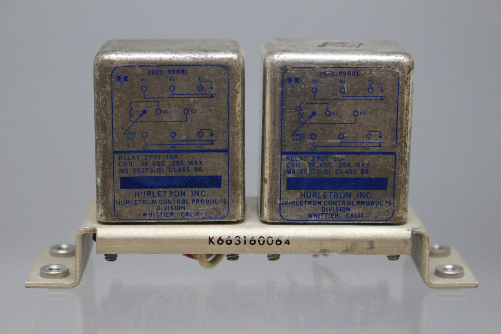Hurletron Inc Relay - 2PDT - 10A - 3920-99001 - 28 VDC - 25A - Used | eBay