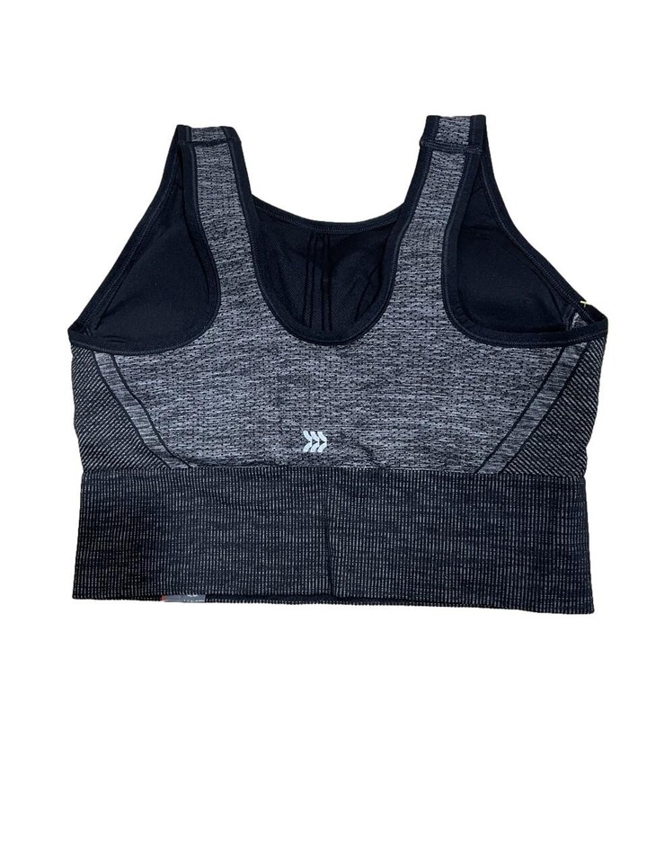 Women's Plus Size Longline Seamless Sports Bra - All in Motion Black 1X ...