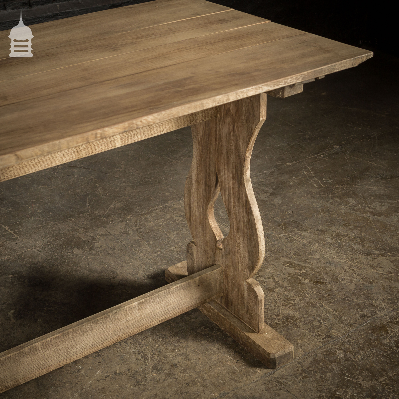 Vintage 4 Plank Iroko Dining Table With Weathered Finish | eBay UK