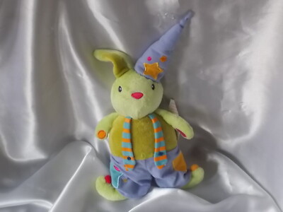 Doudou lapin arlequin, clown, vert, mauve, Vert Baudet | eBay
