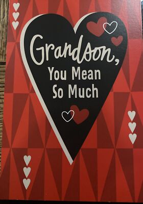 Happy Valentine's Day Grandson Hearts You Mean So Much Hallmark ...