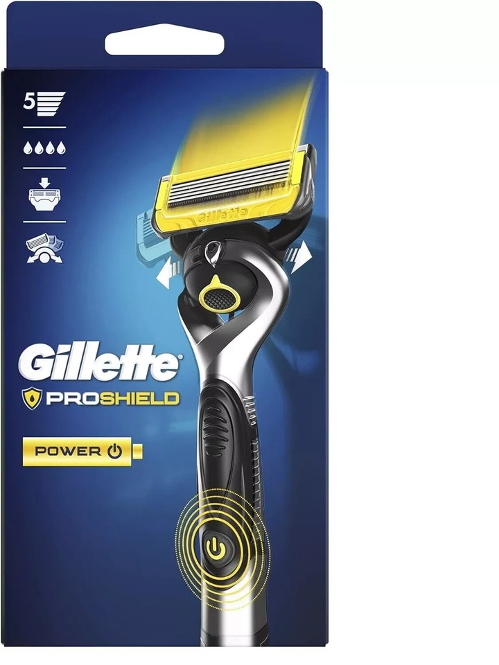 Gillette PROSHIELD Power Mens Shaving Razor- 1 Razor + Battery - gift ...