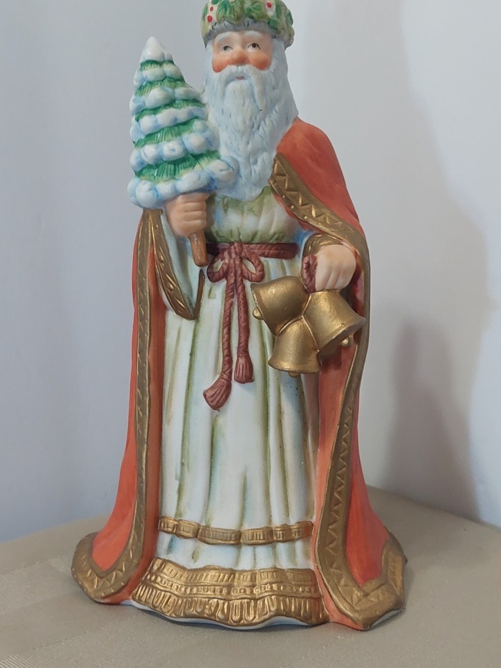 VINTAGE LEFTON VICTORIAN SANTA COLLECTION MUSIC BOX FIGURINE O ...