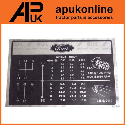 Gear Change shift pattern Chart Dash Decal Sticker 8 Speed for Ford ...