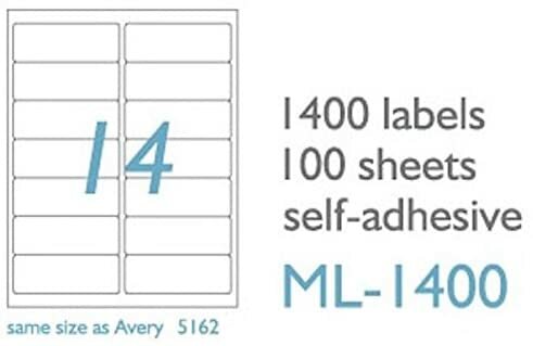 Maco 1400 1 1/3x4 Laser Printer Labels 1400 Lbls Per Pack Single Pack ...