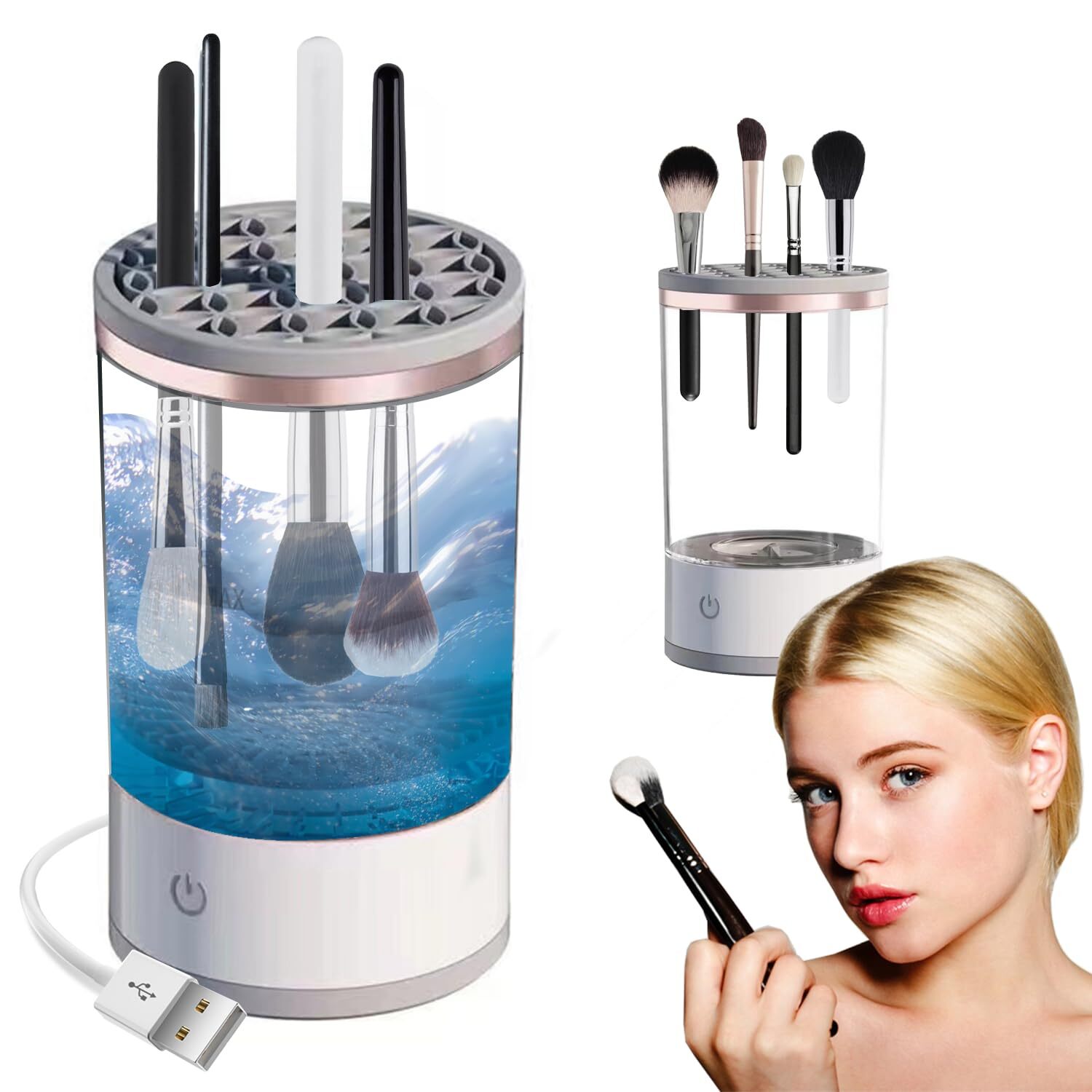 Makeup Brush Cleaner Machine Automatic Brush Cleaner Spinner Machine ...