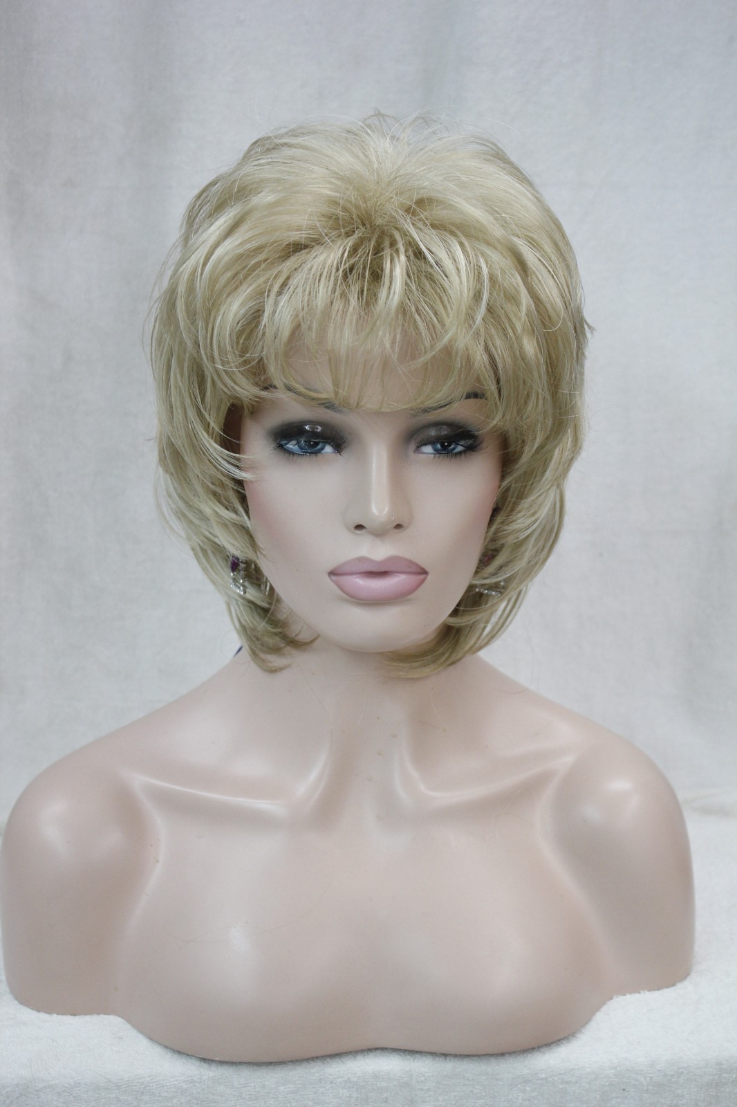 New 6 color selected charming fluffy layered wavy women' synthetic 14 ...