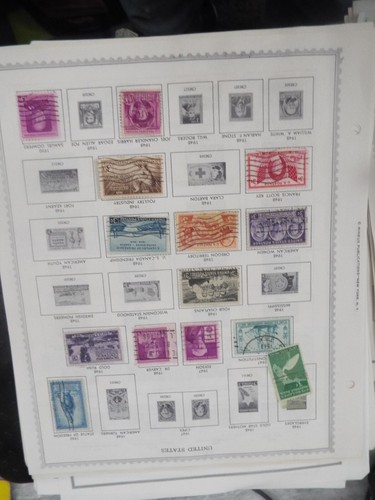 Various loose lot of Minkus pages Stamp Collection some without Stamps ...