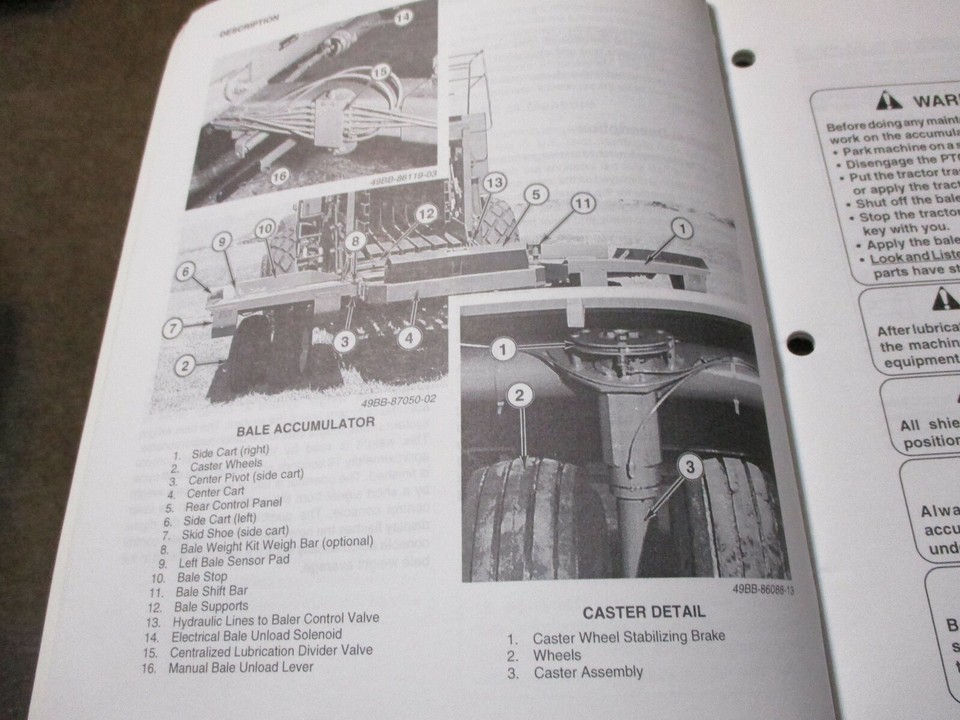 Case IH 8582 Bale Accumulator, for 8585-8580-8590 Balers, Operator's ...