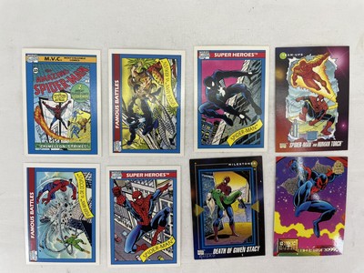 Spider-Man Cards 8 Card Lot - Mixed Sets - Marvel 91 92 93 94 Spiderman ...