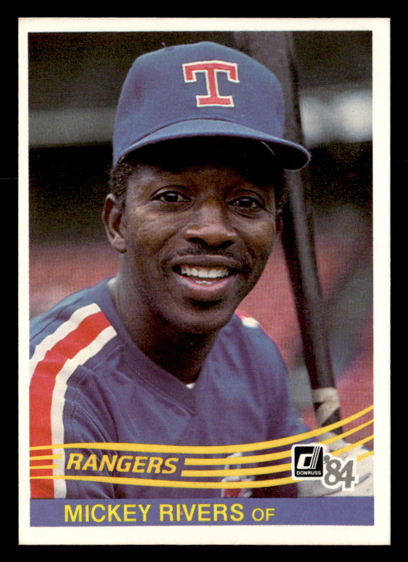 Mickey Rivers 1984 Donruss Card #465 Texas Rangers | eBay