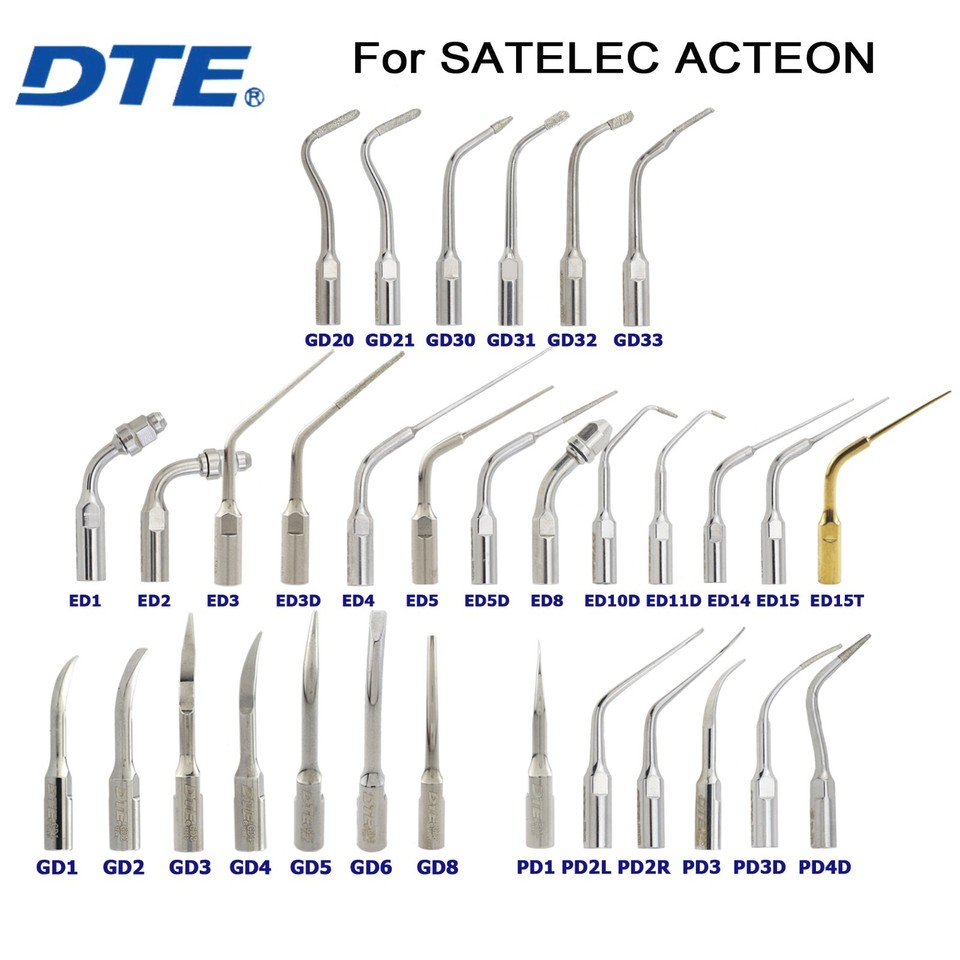 Woodpecker Dental Ultrasonic Piezo Scaler Tips Endo Perio DTE SATELEC ...