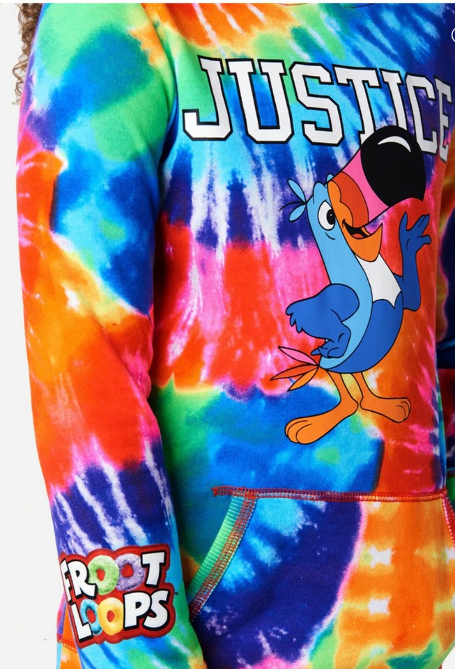 NWt 5 6 fruit loops rainbow tie dye hoodie pelican bird toucan sam ...