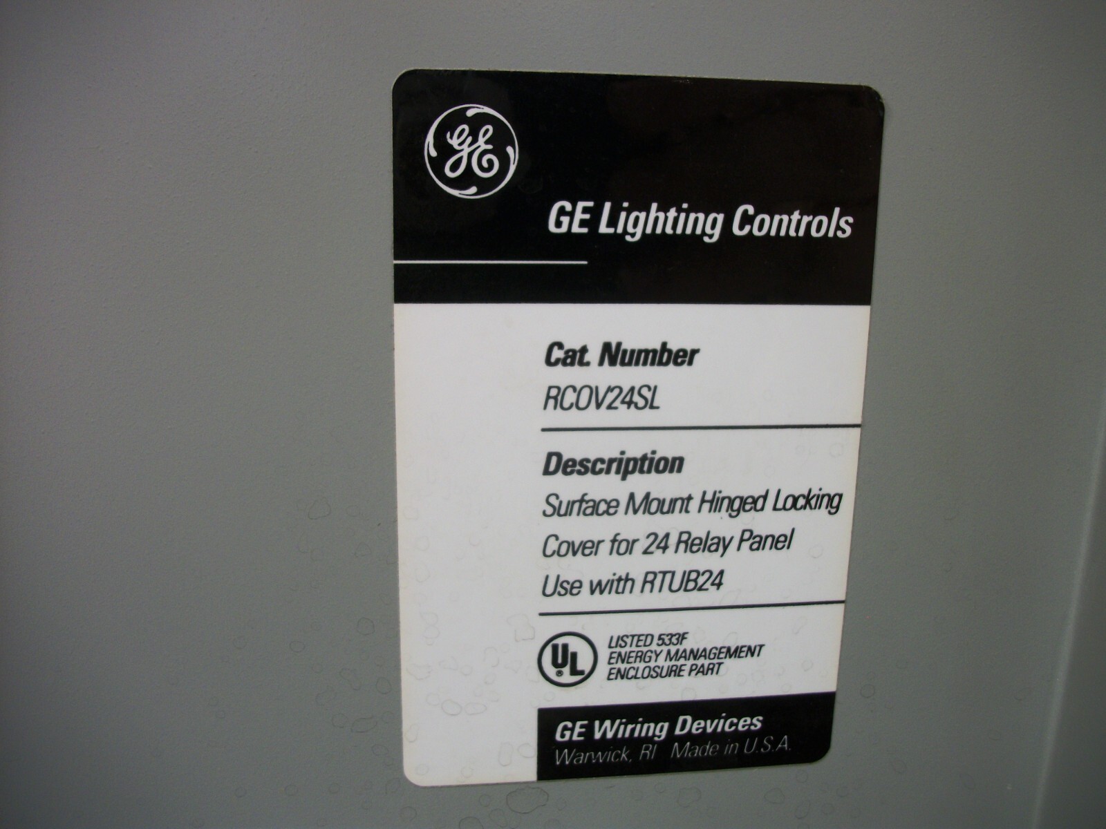 GE 24-RELAY SOFTWIRED CONTACTOR LIGHTING CONTROL PANEL CABINET ...