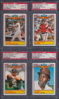 PSA 9 1986 Topps All-Star Glossy #9 Carlton Fisk Chicago White Sox 1 ...
