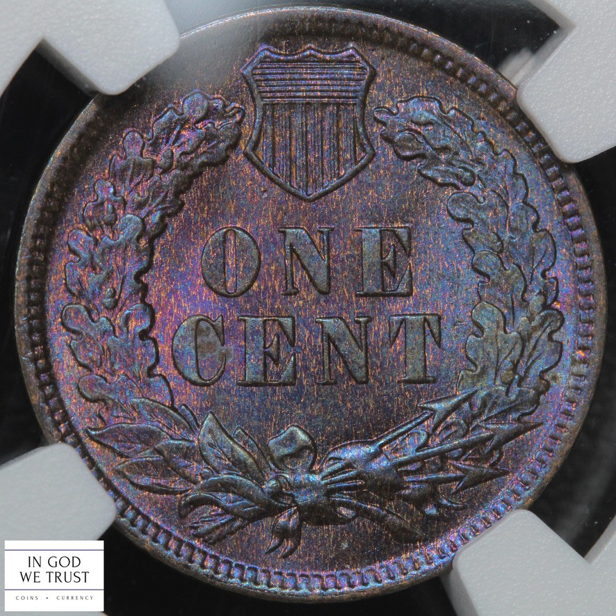 1905 Indian Head Cent 1C NGC MS 63 BN (GORGEOUS BLUE/PURPLE TONING!) | eBay