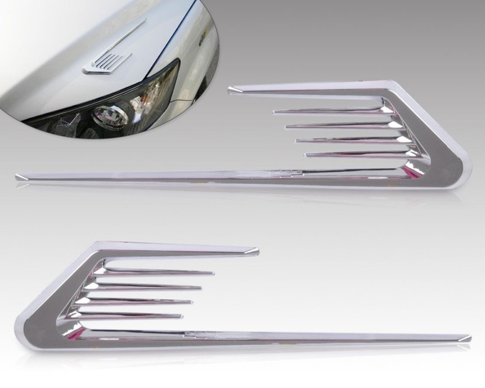 2PCS Car Hood Air Flow Intake Hood Scoop Vent Bonnet Cover Decorative ...