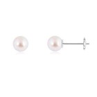 ANGARA Classic Japanese Akoya Pearl Solitaire Studs 14K Solid Gold (AAA, 7mm) | eBay