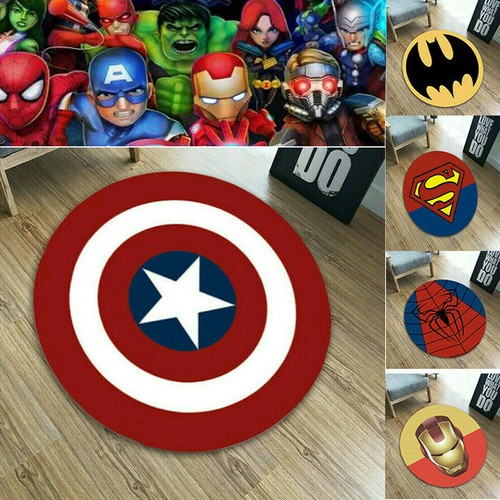 Avengers Superhero Carpet Non Slip Mat Floor Rug Bedroom Marvel Pad ...