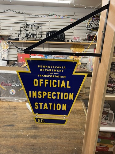 PA Pennsylvania DOT METAL Keystone Inspection Station Sign 24x 21.25 ...